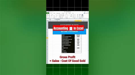 Accounting 🧾 In Excel Learnexcel Newexcel Excelformula Exceltips