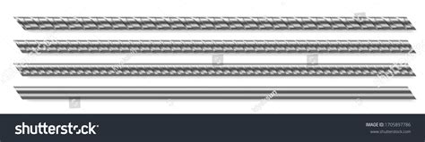 Metal Rod Steel Reinforced Rebar Vector Stock Vector Royalty Free Shutterstock