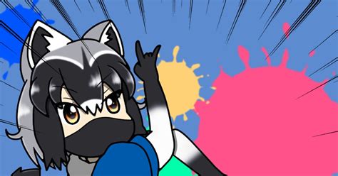 アライグマけものフレンズ かっこいいポーズなのだ ラケルオオカミ兄貴のイラスト Pixiv