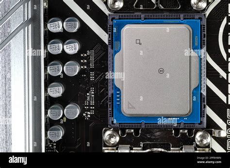 Close Up Of High Performance Cpu Or Central Processor Unit Installed On