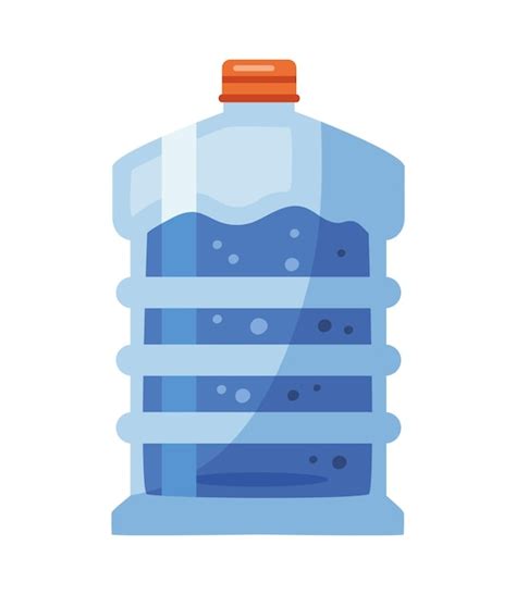 Bouteille Gallon Avec Bouchon Orange Vecteur Gratuite