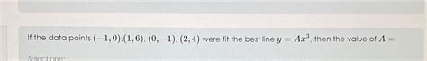 solved if the data points 1 0 1 6 0 1 2 4 ﻿were