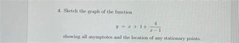 Solved Sketch The Graph Of The Functionyx14x 1showing All