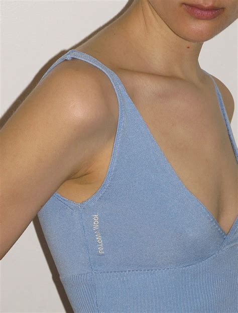 Paloma Wool Che Knitted Rib Top Light Blue Garmentory