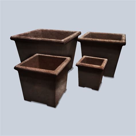 Square Roll Lip Planters Statuecraft