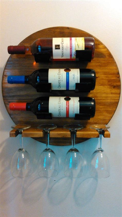 Wall Mounted Wine Rack Wine Glass Wood Wine Display Wall Hanging