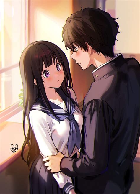Pin by Makayla Bean on 𝐇𝐲𝐨𝐮𝐤𝐚 Hyouka Cute anime couples Anime love