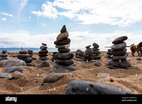 Rock Cairns Amroth Wales Cairns Are Man Made Rock Piles That Are Used