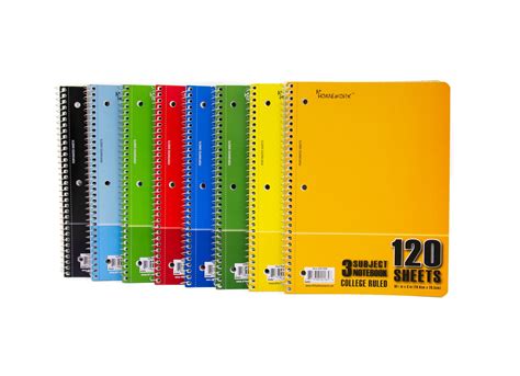 3 Subject Notebook 120ct College Ruled