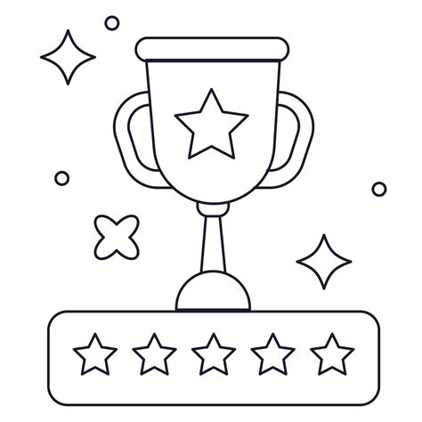 Five Star Educational Sticker Outline 2d Illustration 27125102 Png