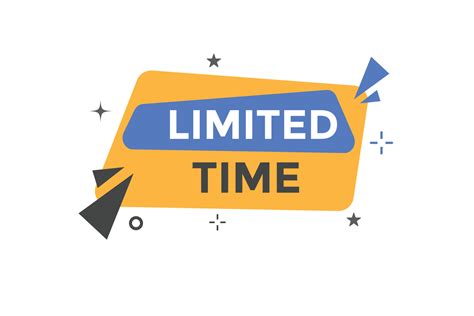 Limited Time Button Speech Bubble Banner Label Limited Time 24663066