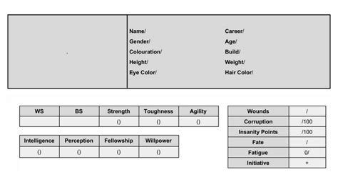 Form Fillable Rogue Trader Character Sheet Printable Forms Free Online