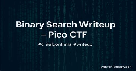 Binary Search Writeup Pico Ctf Challenge Solved