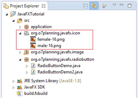 Hướng dẫn và ví dụ JavaFX RadioButton openplanning net