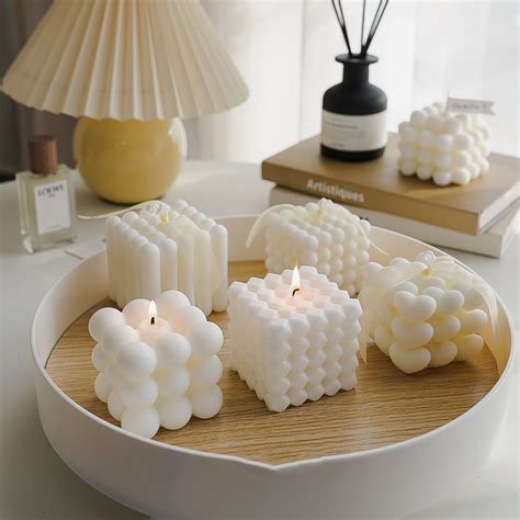 Wax Candles Home Decoration INS Style Cube Candle Soy Scented