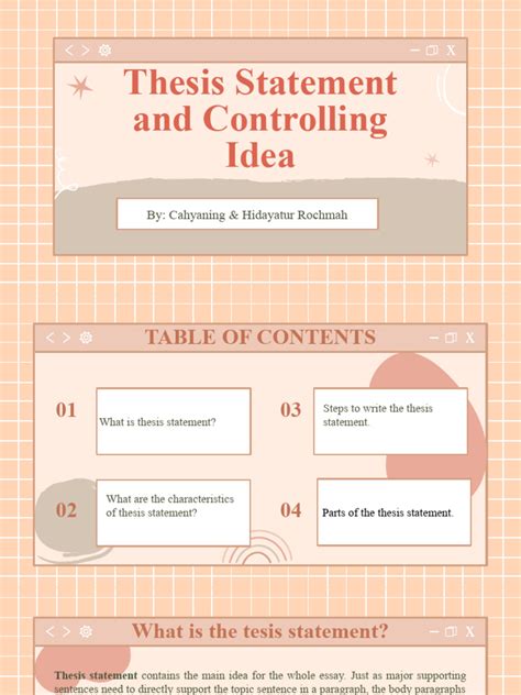 Thesis Statement And Controlling Ideas Pdf Essays Senses