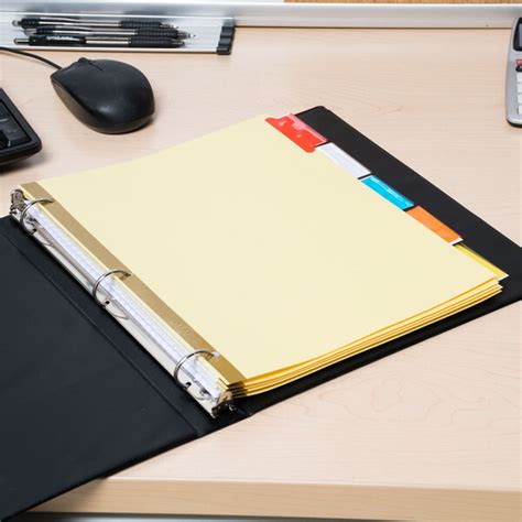 Avery 11109 Big Tab Buff Paper 5 Tab Multi Color Insertable Dividers