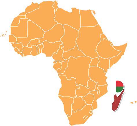 Madagascar Map In Africa Icons Showing Madagascar Location And Flags