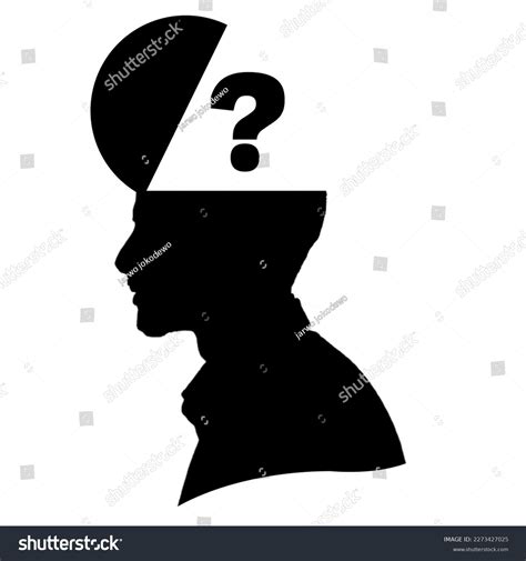 Human Head Silhouette Question Mark Icon Stock Illustration 2273427025