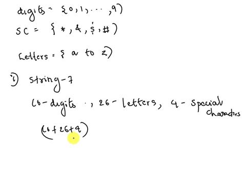 Solved Consider The Following Definitions For Sets Of Characters â