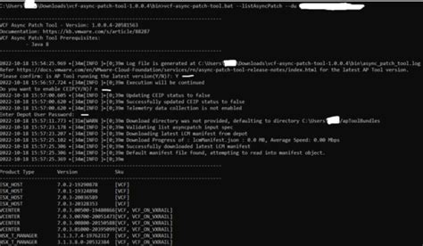 Using The Vmware Cloud Foundation Vcf Async Patch Tool Offline And Uploading To Sddc Manager