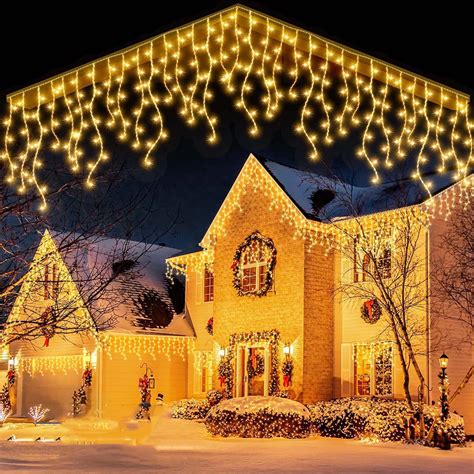 Christmas Clearance 4m Warm White Led Icicle Curtain Lights 120