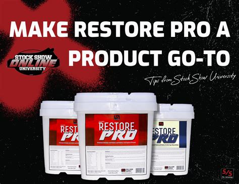 Make Restore Pro A Product Go To Tips From Stock Show University