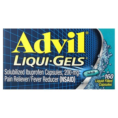 Advil Liqui Gels 200 Mg 160 Liquid Filled Capsules