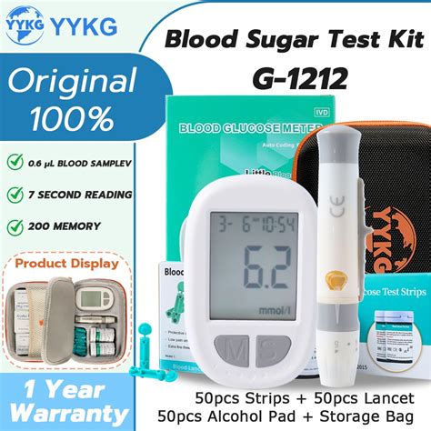 Blood Glucose Meter Complete Set G 1212 Original Glucometer 50strips