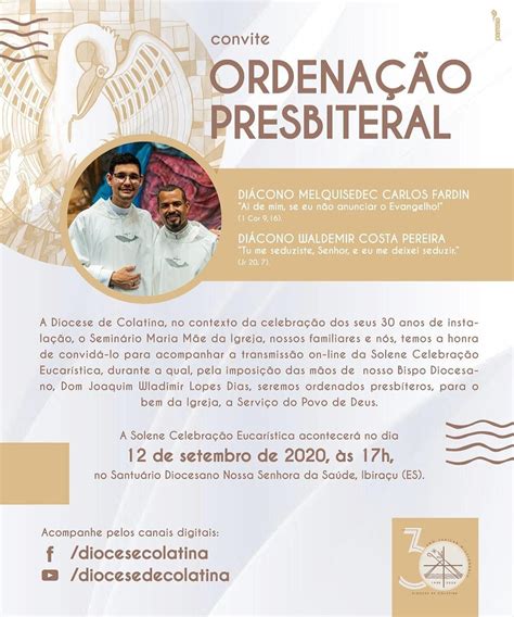 DIOCESE DE COLATINA TERÁ DOIS NOVOS PADRES Diocese De Colatina