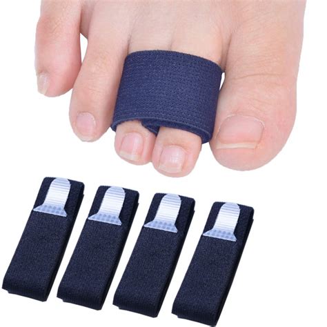 Buy Sumifunelasticity Toe Splint 4 Packs Of Toe Wraps For Broken Toe