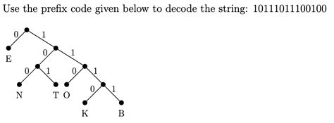 solved use the prefix code given below to decode the string