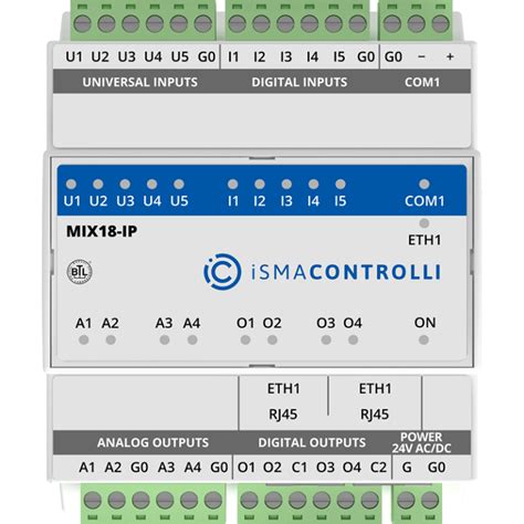 Isma B Mix18 Modules 18 Entrées Sorties Rs485 Mstp Ou Rs485 Ip Btib