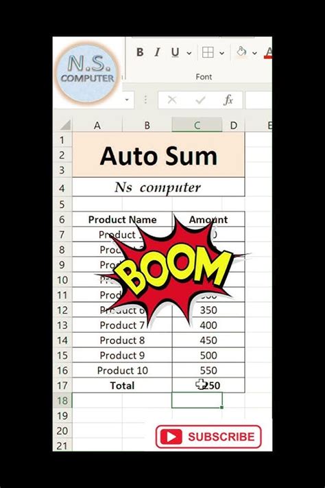 Auto Sum In Excel Ii Excel Tips And Tricks Ii Shorts Excel Exceltips