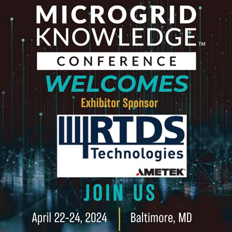 Meet Microgrid Knowledge Conference Exhibitor Sponsor Rtds