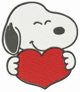 Snoopy With Heart Snoopy Drawing Cartoon Embroidery Valentines Day