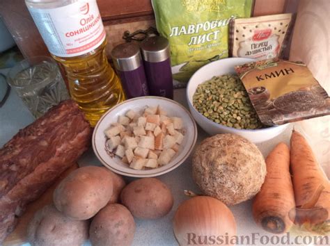 Рецепт Гороховый суп с копченостями на