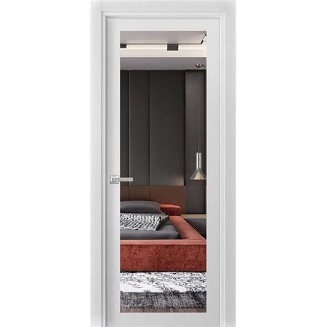 Sartodoors 42 In X 96 In 1 Panel White Finished Mdf Sliding Door With