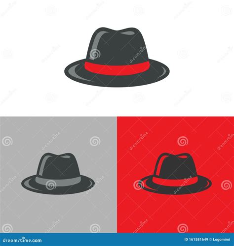 复古fedora帽徽标图标 潮人帽符号 黑客、黑手党或黑帮概念 — 矢量图 向量例证 插画 包括有 俄国猎狼犬 匪徒 161581649
