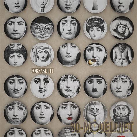 3D модель – Тарелки Fabulous Piero Fornasetti – настенный декор