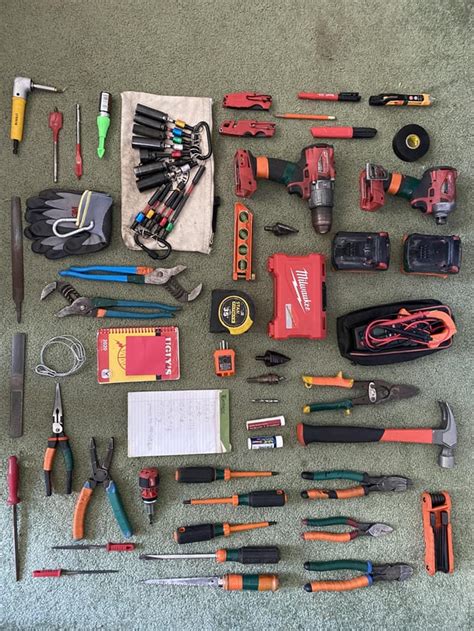 Very Sloppy Edc Pic All The Stuff I Can Cram Into The Milwaukee 15