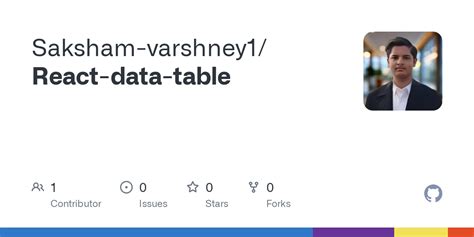 Github Saksham Varshney React Data Table