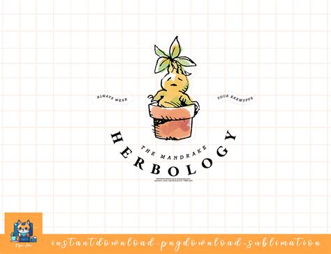 Harry Potter Herbology The Mandrake Png Sublimate Digital Inspire