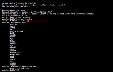 lens kubernetes node shell microk8s the command could not be located