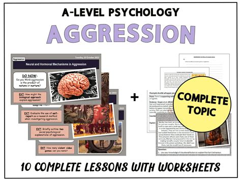 A Level Psychology Aggression Complete Topic Teaching Resources