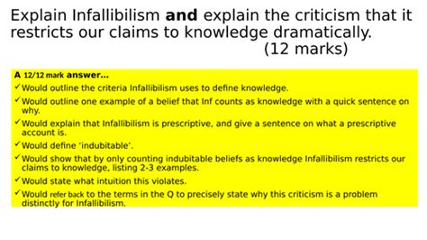 A Level Philosophy 12 Marker Checklist Teaching Resources