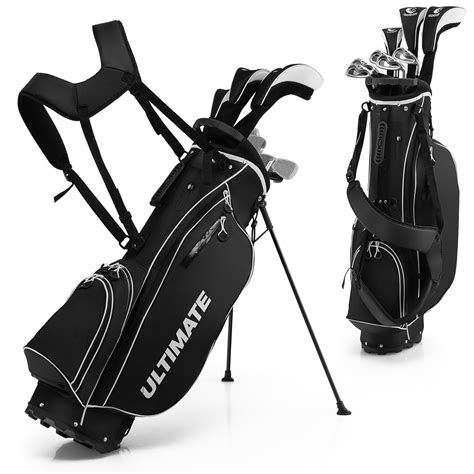 Mens Complete Golf Clubs Package Set 10 Pieces Includes Alloy Driver