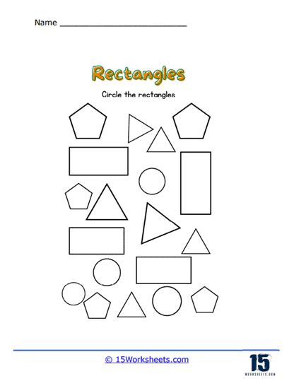 Rectangles Worksheets Learning Shapes 15 Worksheets Com
