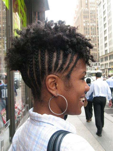 Cornrows With Natural Hair Mohawk Black Hairstyles