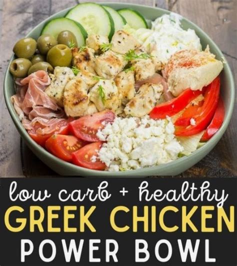 Low Carb And Healthy Greek Chicken Power Bowls Healthy Greek